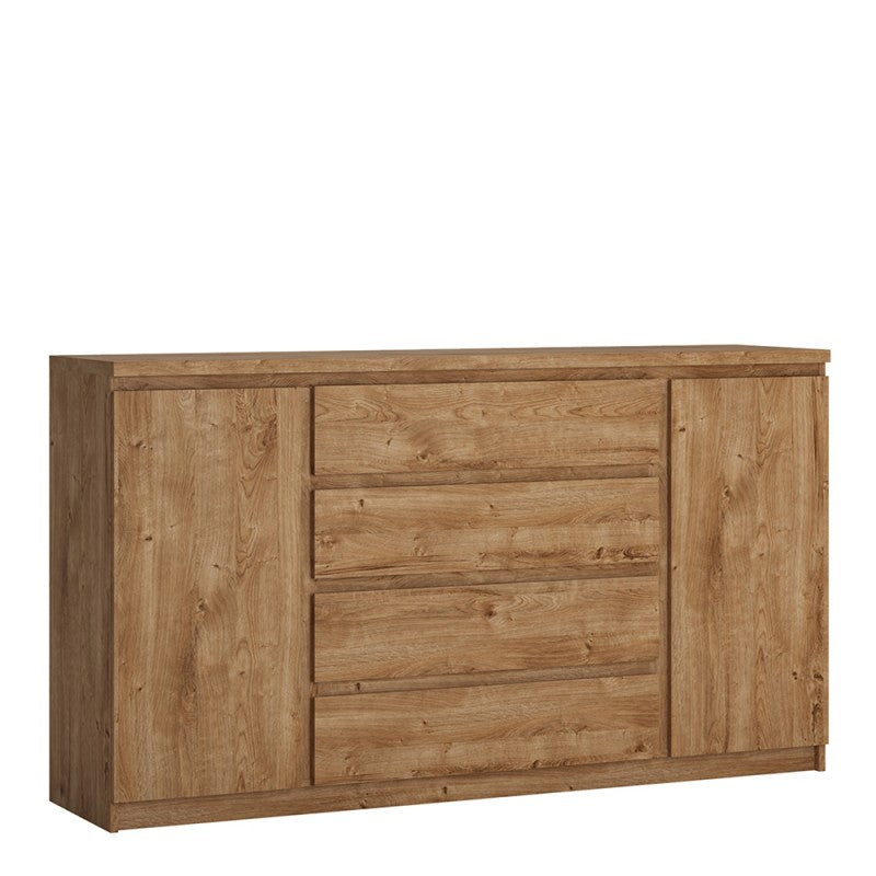 Fribo 2 door 4 drawer wide sideboard Golden Ribbeck Oak – Interiorly
